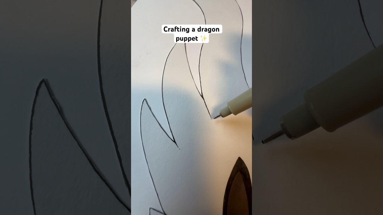 Making a Dragon Puppet ✨ (matching dragon with @XeniaArtYT !) #dragonpuppet #paperdragons