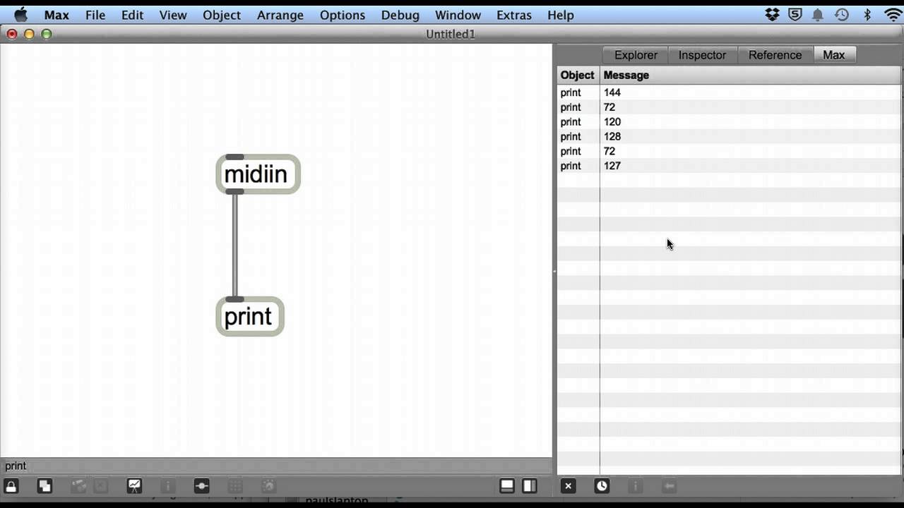 Max MSP V6 Tutorial 11 - midiin