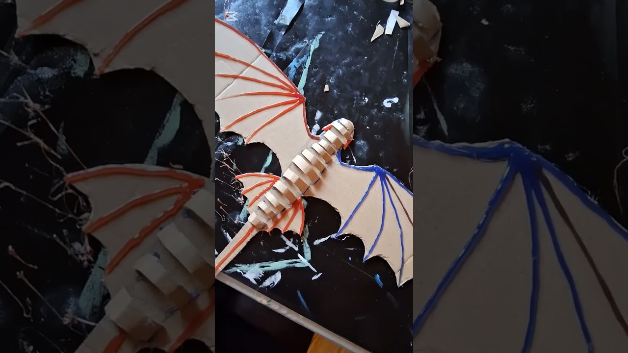 making 3d toothless from cardboard! #diy #httyd #howtotrainyourdragon #artist  #crafts