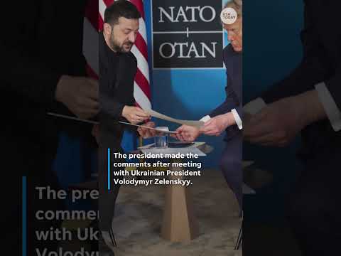 Trump tells NATO Russia's Putin is 'difficult' in Ukraine war talks #Shorts