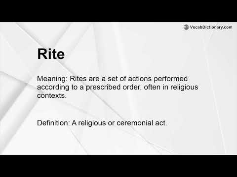 Rite Meaning