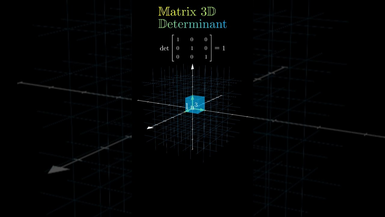 Matrix 3D Determinant - Visual meaning #maths #physics #shorts