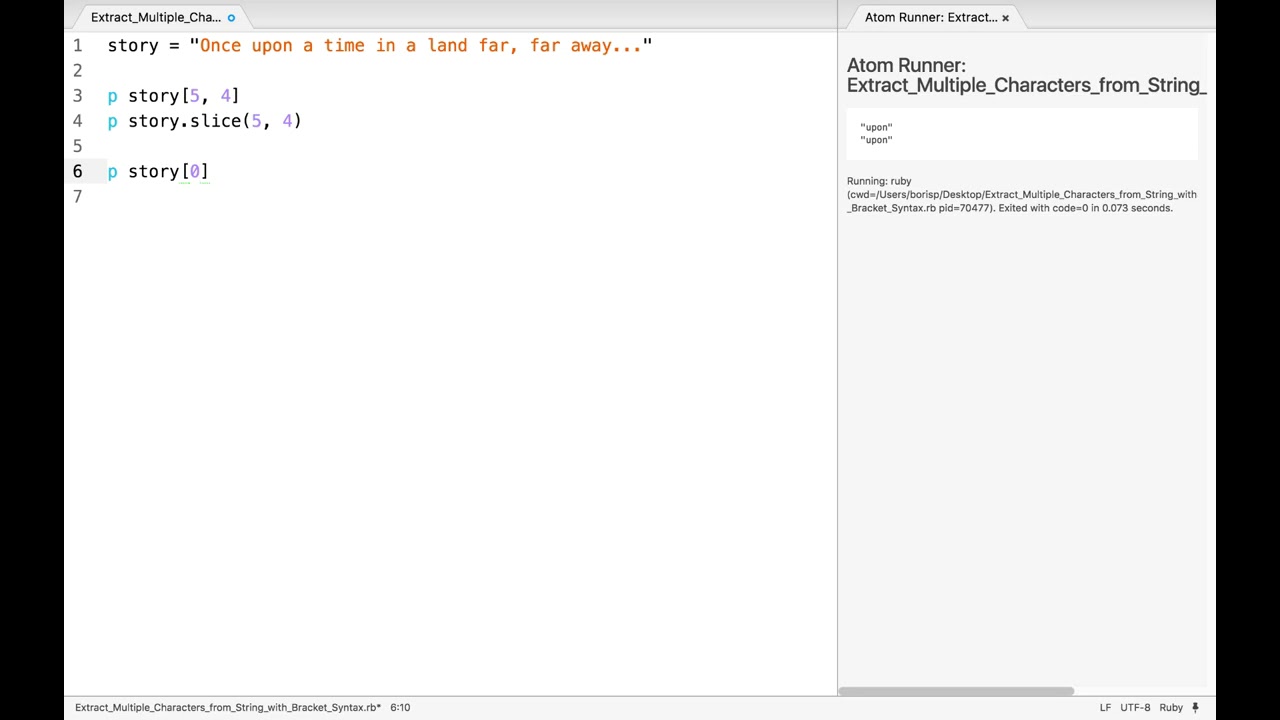 Extract Multiple Characters from String with Bracket Syntax