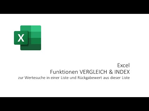 Excel Funktionen VERGLEICH & INDEX