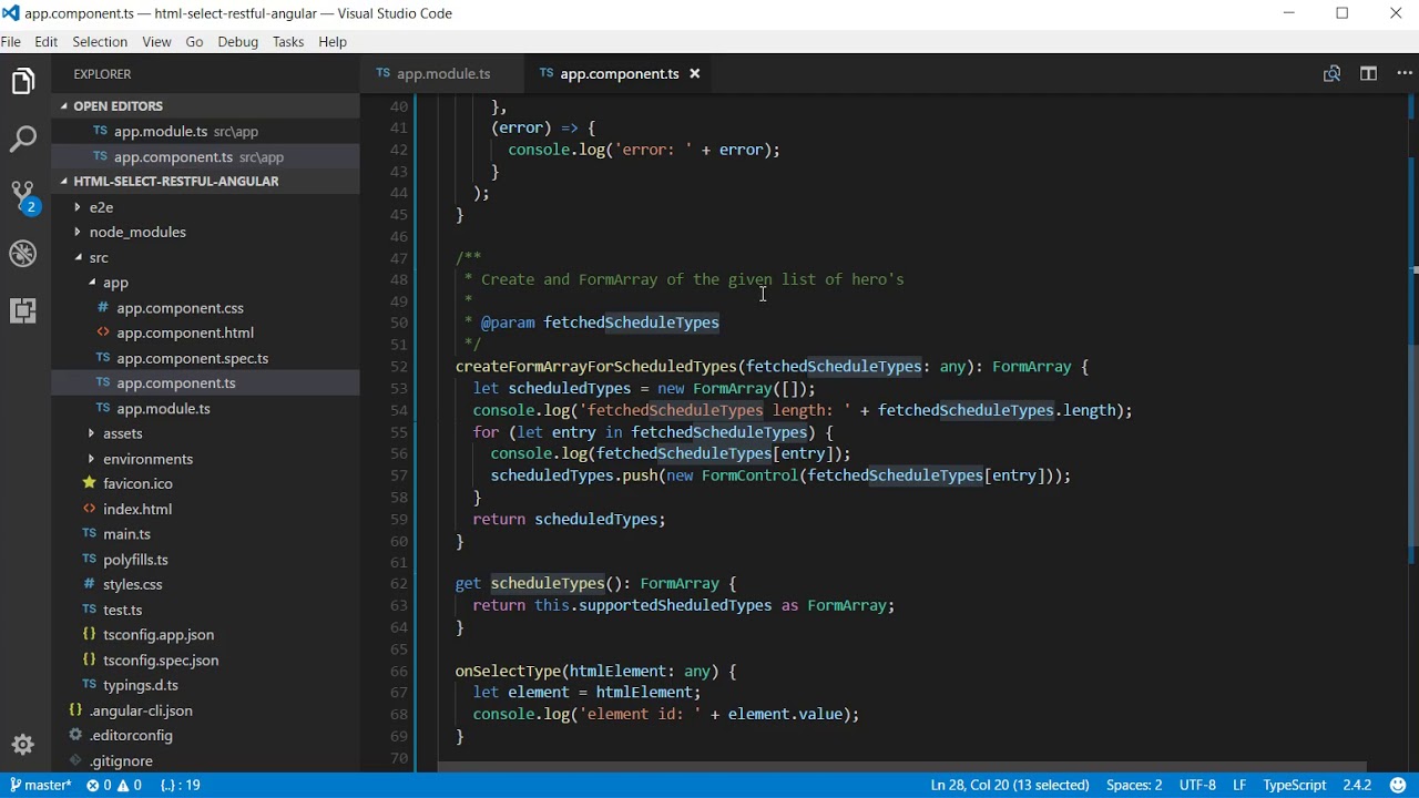 html select with restful data in angular
