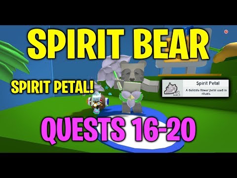 Spirit Bear Quests 16-20 - Second Spirit Petal! - Bee Swarm Simulator