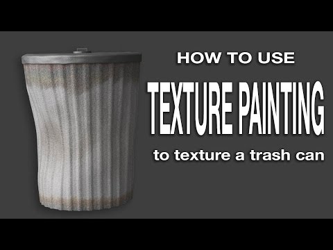 Blender Texture Paint Tutorial: Create a trashcan.