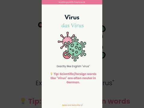 Virus | das Virus 📖✨Learn German with Me: Medical Vocabulary #germanmedicalterms