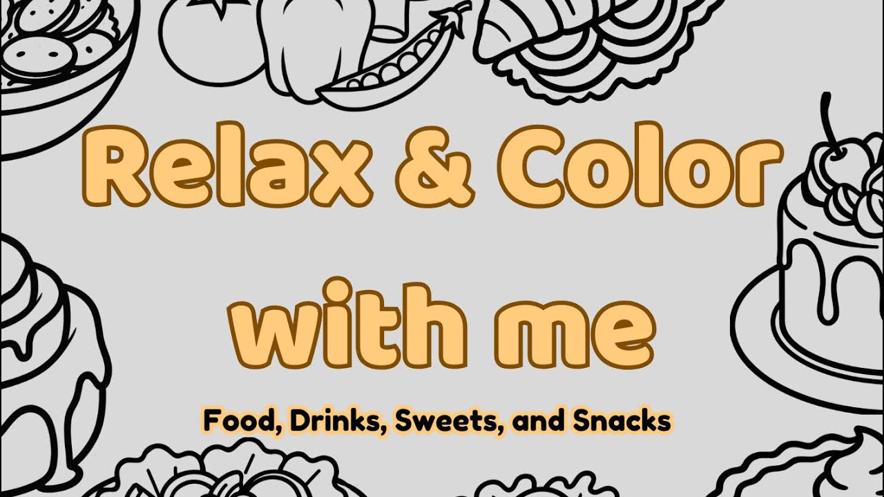 So Satisfying Coloring ASMR | Relaxing Food, Drinks & Sweets for Stress Relief