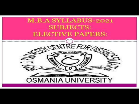PGRRCDE M.B.A -2021 SYLLABUS || M.B.A 2021 SYLLABUS || SUBJECTS AND ELECTIVE PAPERS. SAPTASWA SAMAAJ
