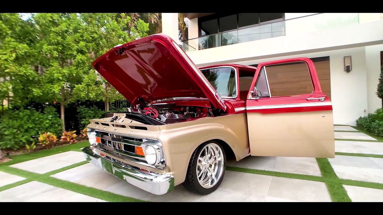 Red and Gold 1964 Ford F-100 Truck Packs Big-Block Muscle, Sounds ...