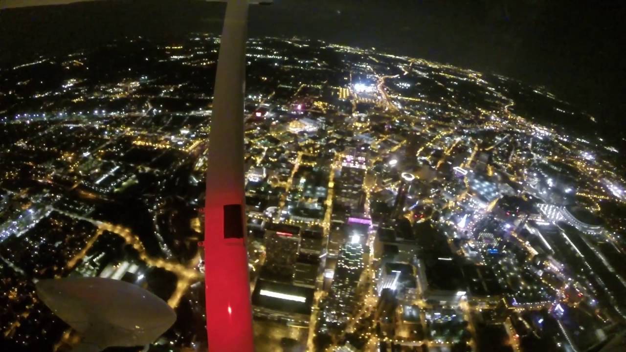 Flying a Cessna 172 over Atlanta Skyline