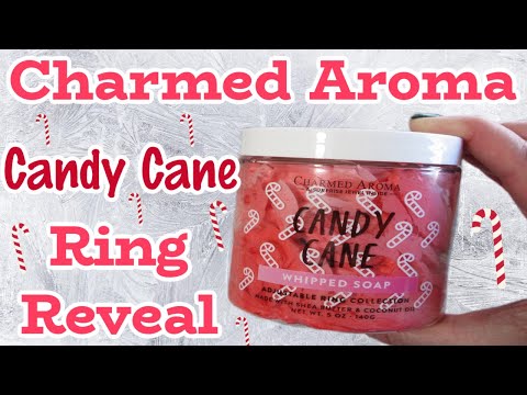 Candy Cane Whipped Soap With A Ring Inside | Charmed Aroma