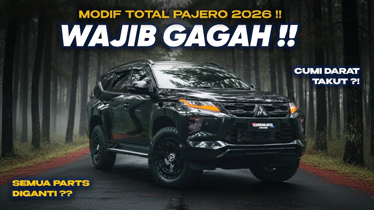 ALL BLACK PAJERO 2026 !! GMANA CARA MODIFNYA ?? 