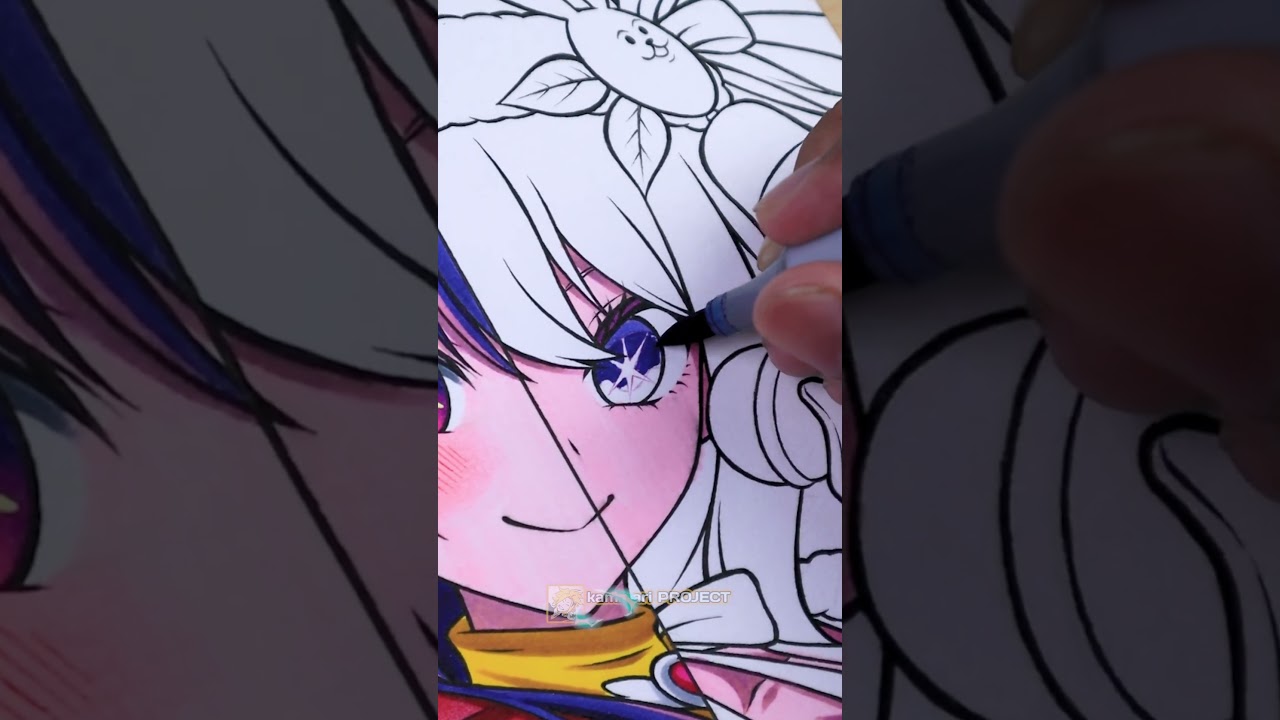 Drawing Ai Hoshino 😍 ANIME vs CHRISTMAS 🎅 || Part 2 #shorts #aihoshino #oshinoko #drawinganime