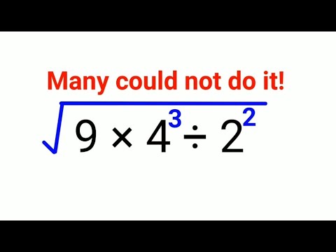 Root of 9×4^3÷2^2 Many could not do it! Only for smart ones! American Math Olympiad #percentages