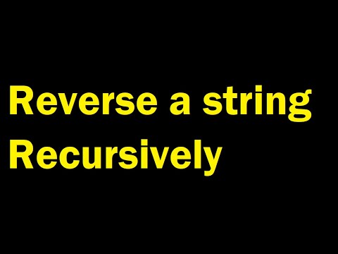 program to print reverse of string using recursion