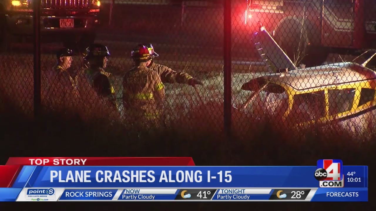 Small Plane Crashes on I15 in Roy