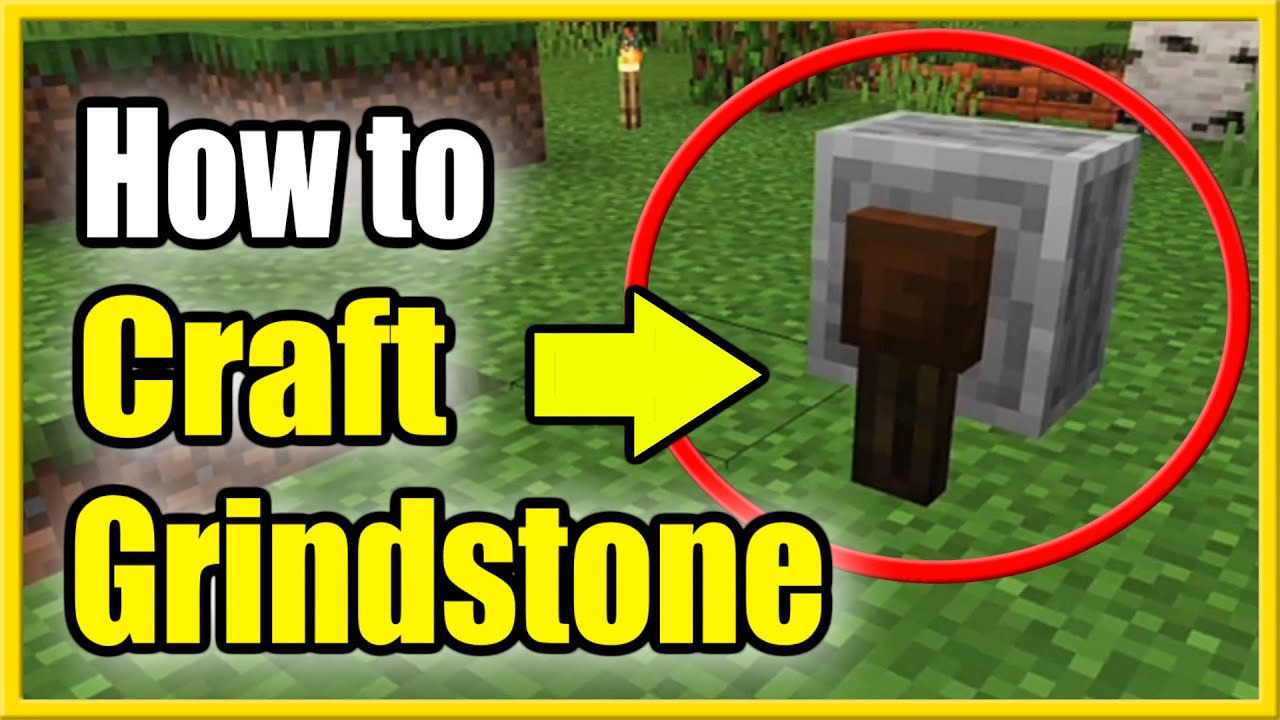 How to Make a Grindstone in Minecraft Survival (Recipe Tutorial)(disenchant weapons)