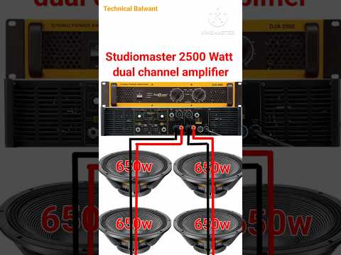 Studiomaster 2500 Watt dual channel amplifier//1300 Watt dual bass price