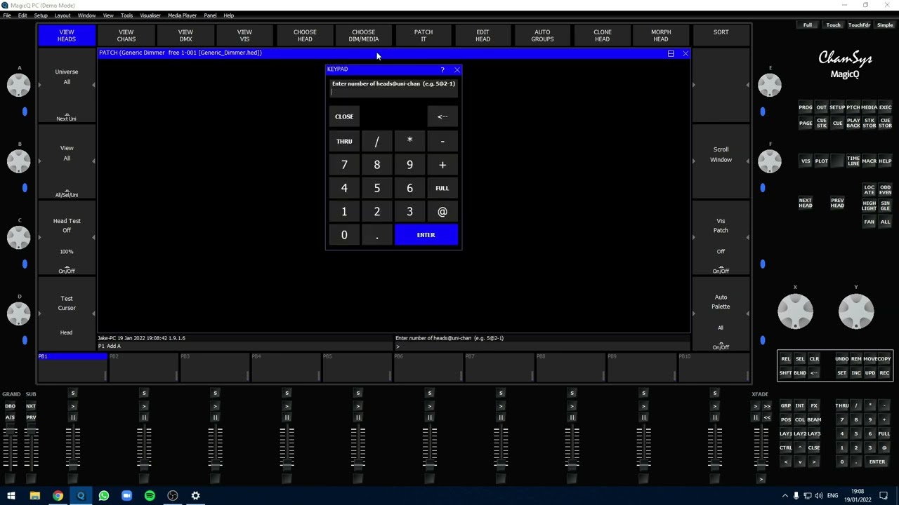 MagicQ - How to patch a dimmer