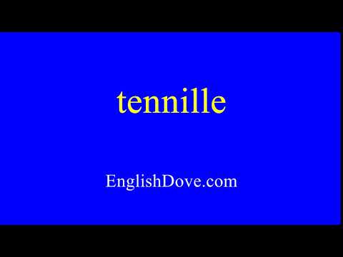How to pronounce tennille in American English.