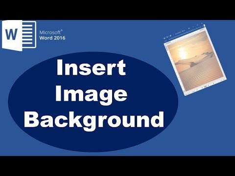 How to Insert a Background Image in Word 2016