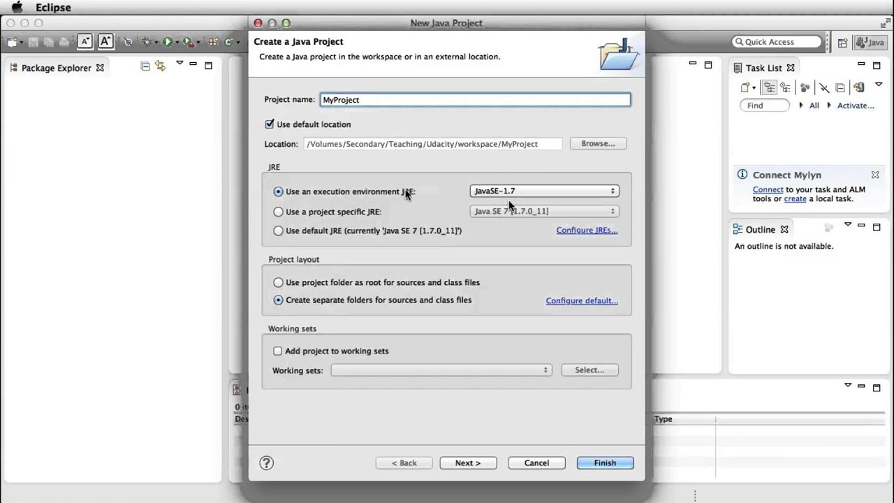 Eclipse Demo: Create Java Project - Georgia Tech - Software Development Process