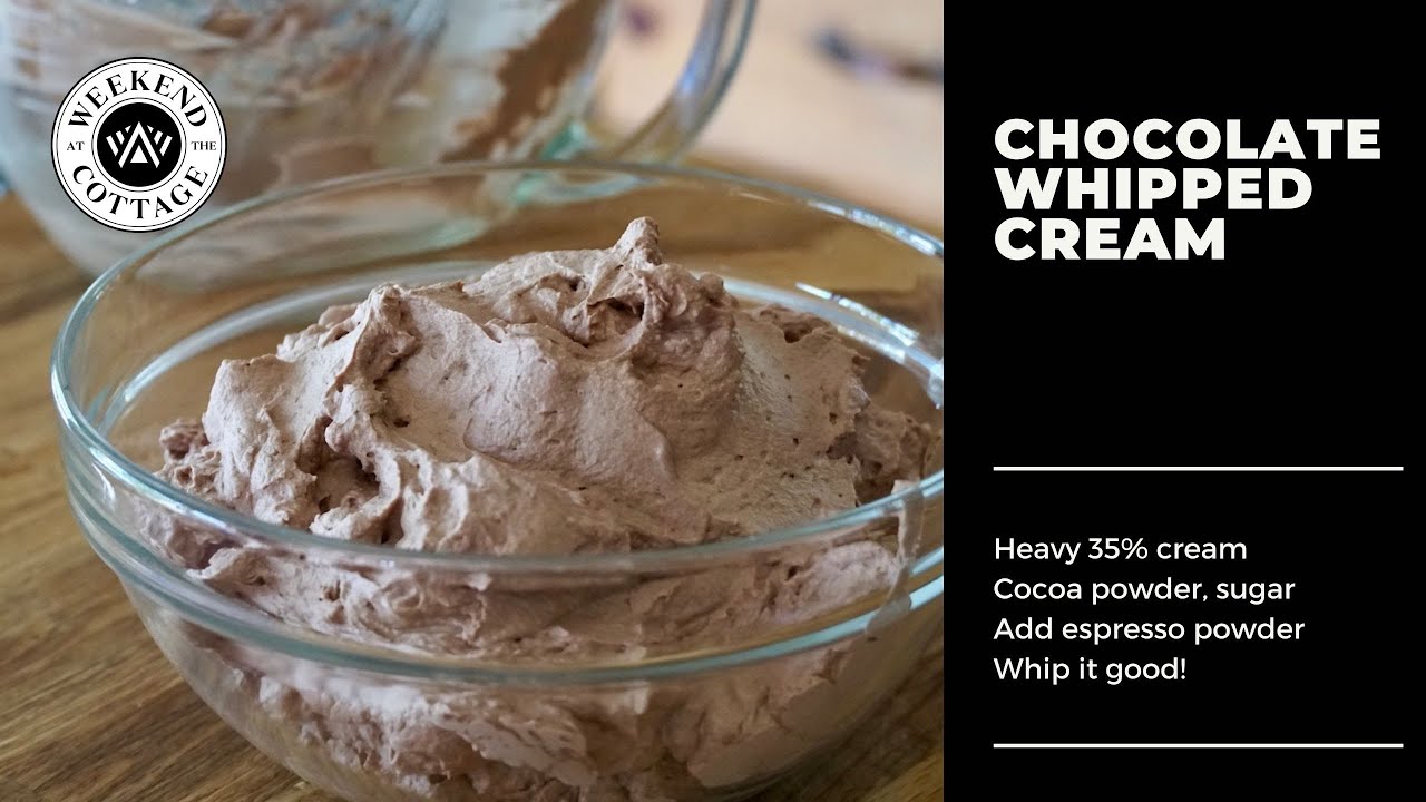 Make Perfect Chocolate Whipped Cream in 3 Minutes!