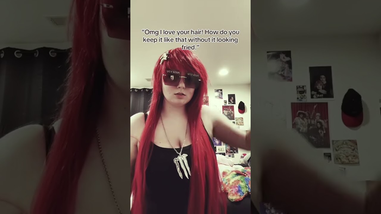 The show must go on I guess🤣 #emo #scemo #scene #wigs #scenehair #alternative