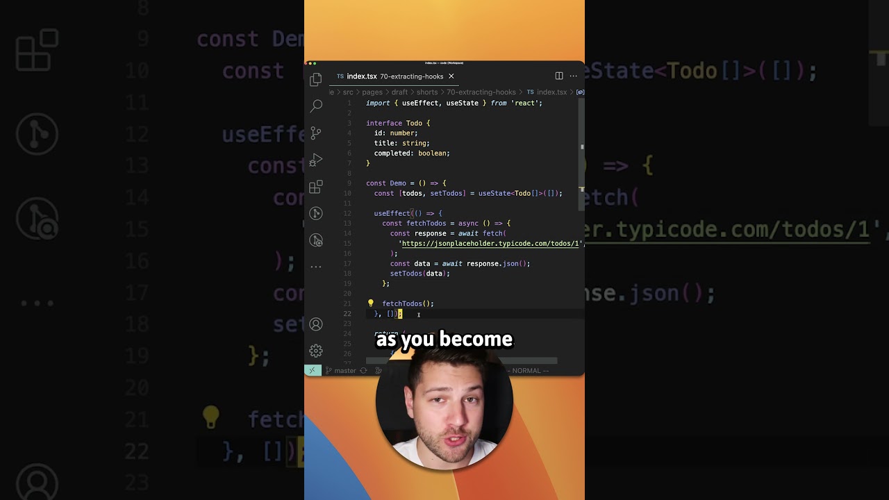 Extracting hooks for views in React