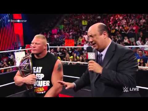 Brock Lesnar receives brand New WWE World Heavyweight Championship Belt Raw,2014 Full