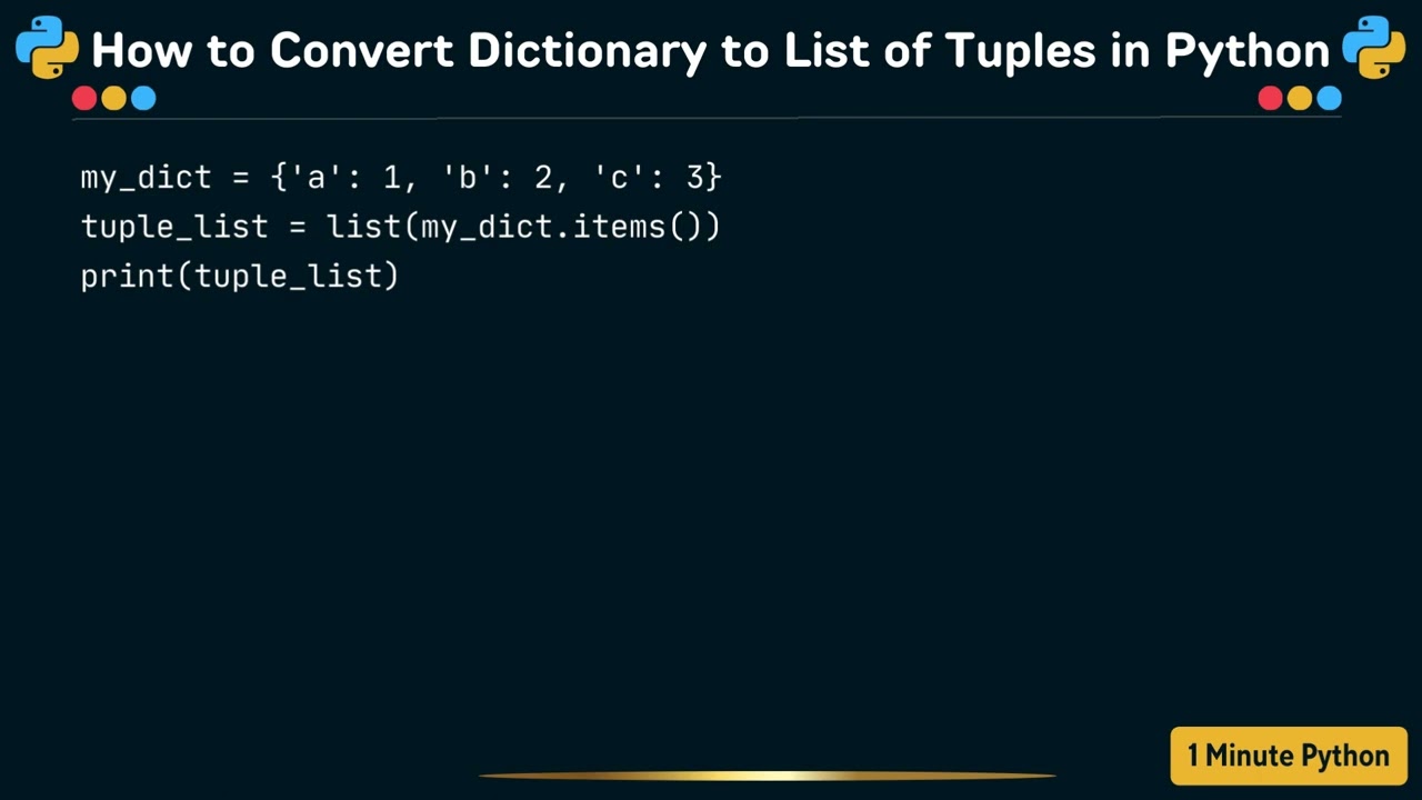 How to Convert Dictionary to List of Tuples in Python