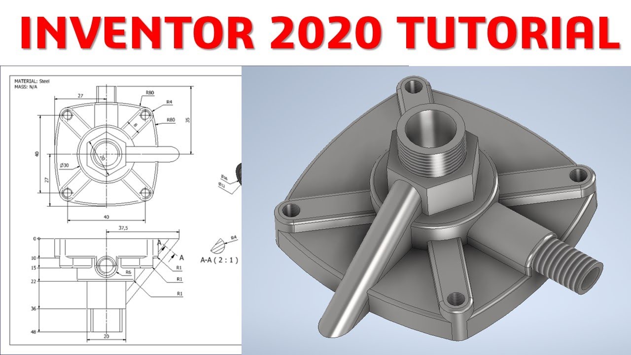 Inventor 2020 Tutorial #170 | 3D Model Basic Beginners | CADCAM TUTORIAL