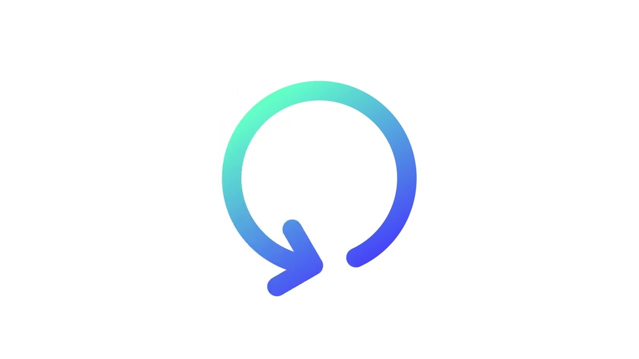 Animated restart gradient ui icon