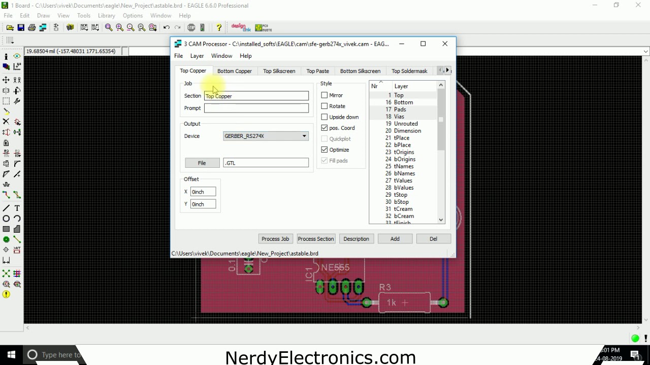 PCB Design with EAGLE - 14 - Gerber