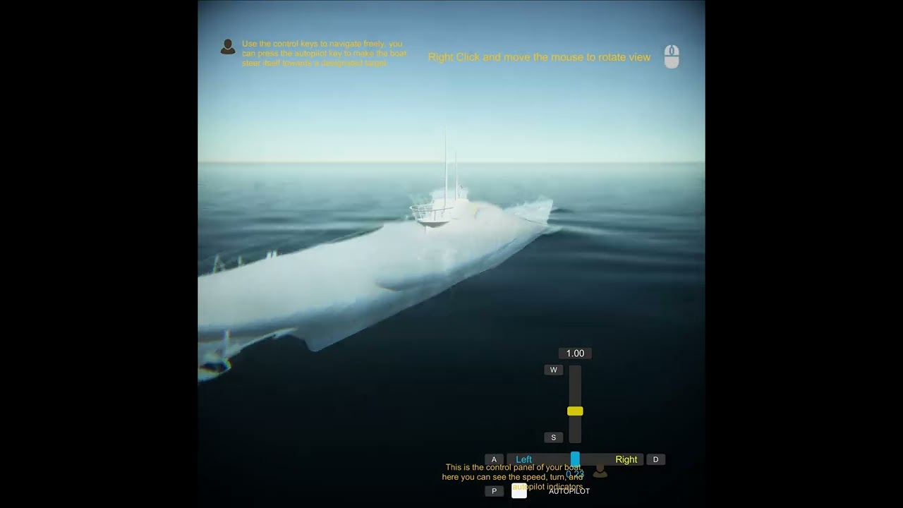 Submarine view (Physics Based Ship Controller)