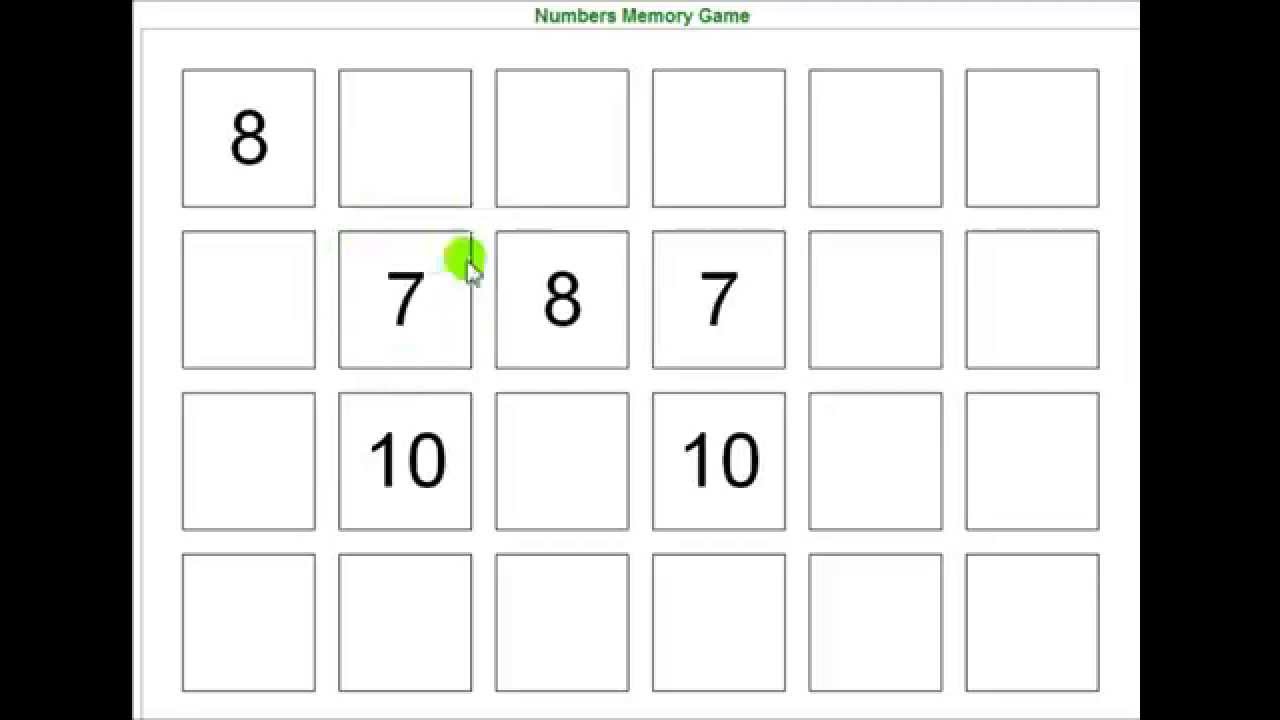 Number Memory Games