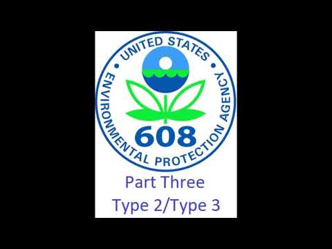EPA 608 Study Material 3 (Type 2/Type 3)