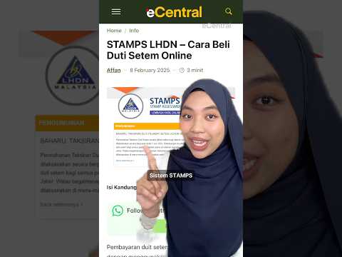 Cara Beli Duty Stamp & Kadar Duti Setem TERKINI 2025 #lhdn