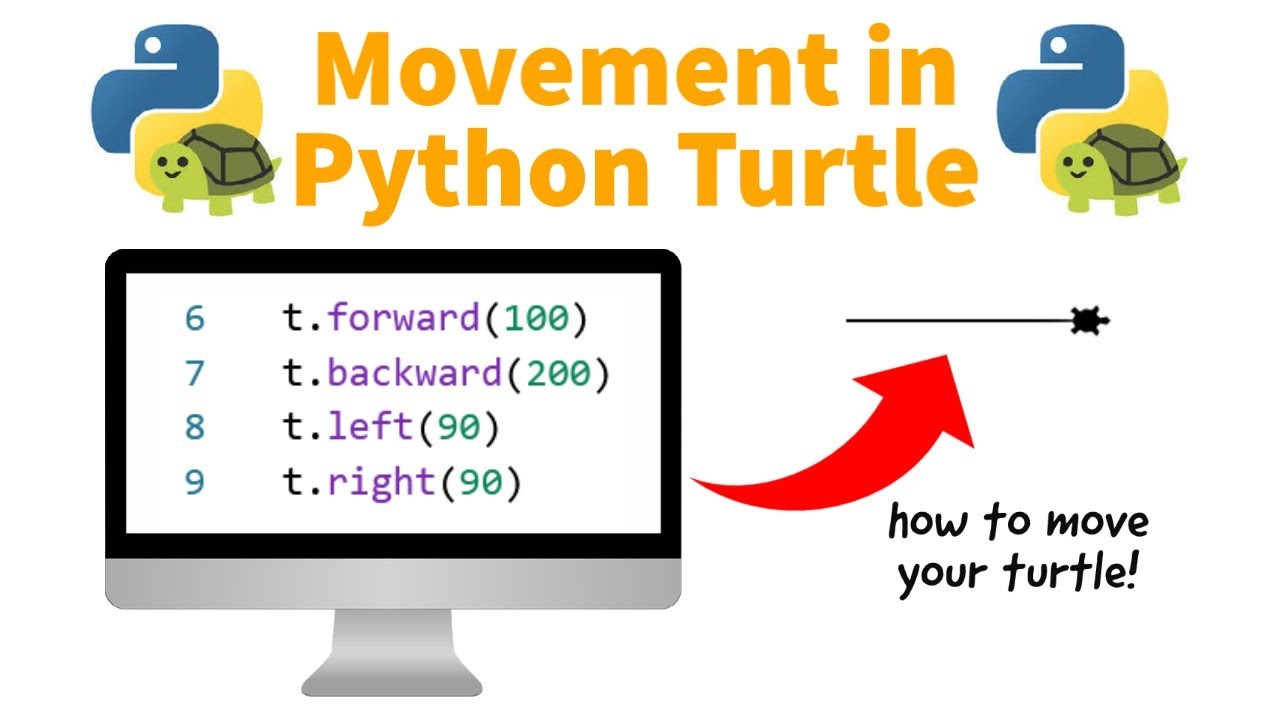 Movement with Python Turtle | Penguin Coding School Tutorial #1