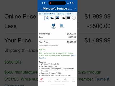 🚀 $500 OFF DEAL! Get the Microsoft Surface Laptop Copilot+ PC 15” ONLY $1,499.99 (was $1,999.99)