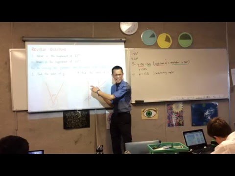 Revolution Angles and Corresponding Angles (How to use mathematical reasoning to justify results)