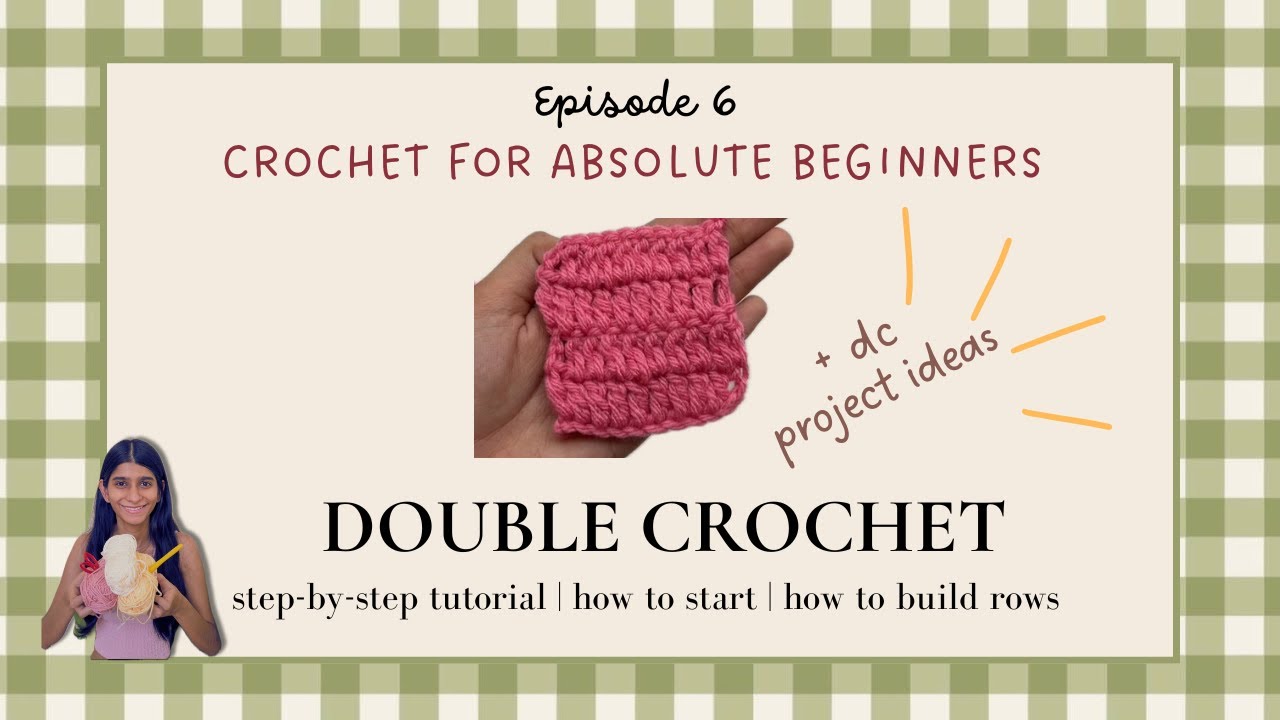 How to make DOUBLE CROCHET: BEGINNERS | How to build dc rows | Double Crochet PROJECT IDEAS😍