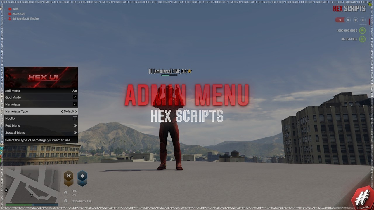 [ESX] HEX ADMIN MENU (FiveM)