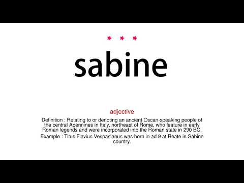 How to pronounce sabine - Vocab Today