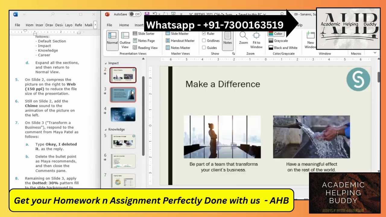 SAM Capstone Project 1a PowerPoint Modules 4-7 | Shelly Cashman Cengage Mindtap