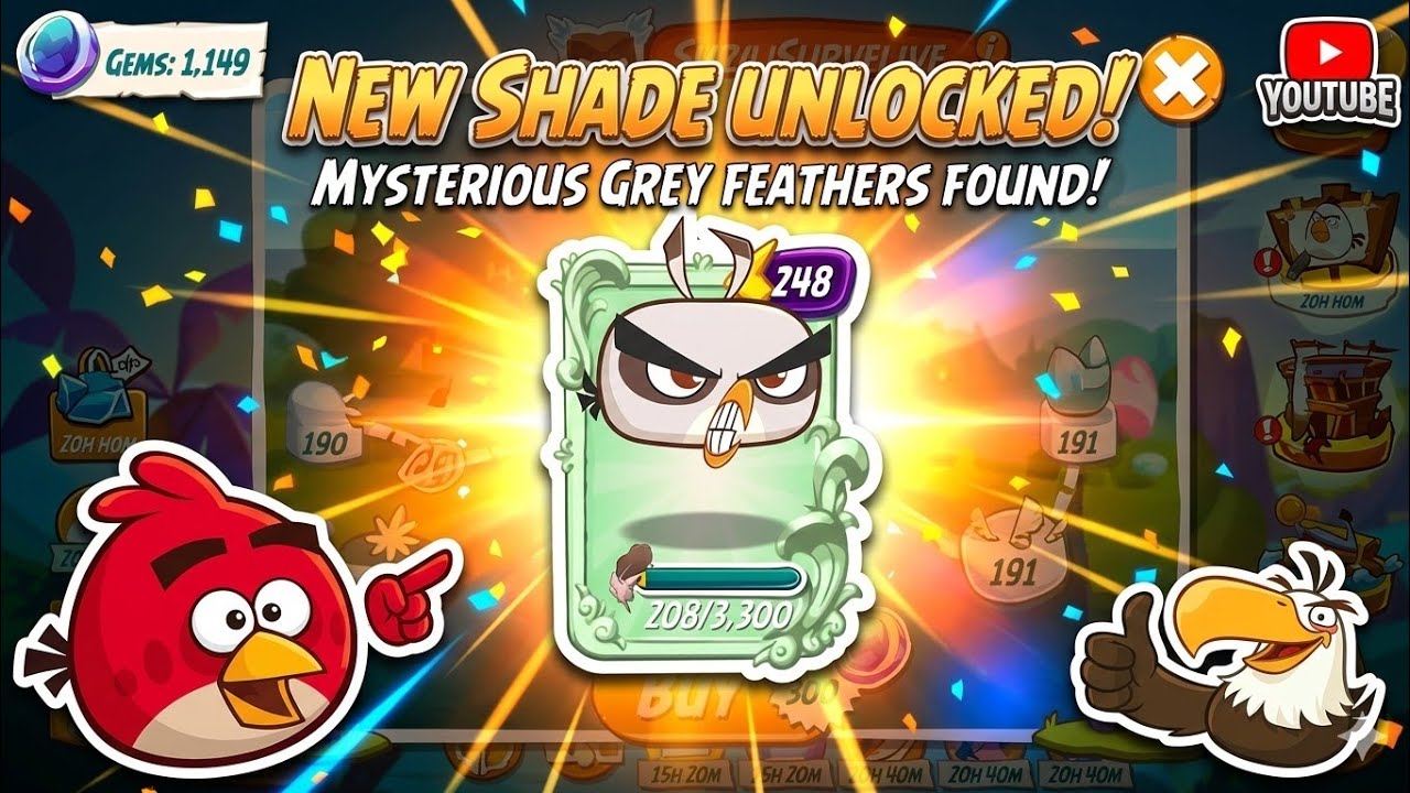 NEW BIRD UNLOCKED SHADE ! SHADE BIRD UNLOCKED ANGRY BIRDS 2 TODAY 