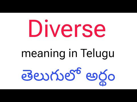 Diverse meaning in telugu || Diverse తెలుగులో అర్థం || Diverse telugu meaning || Diverse meaning