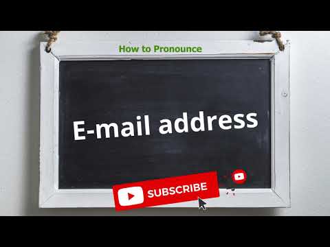 How to pronounce E-mail address | Meaning of E-mail address
